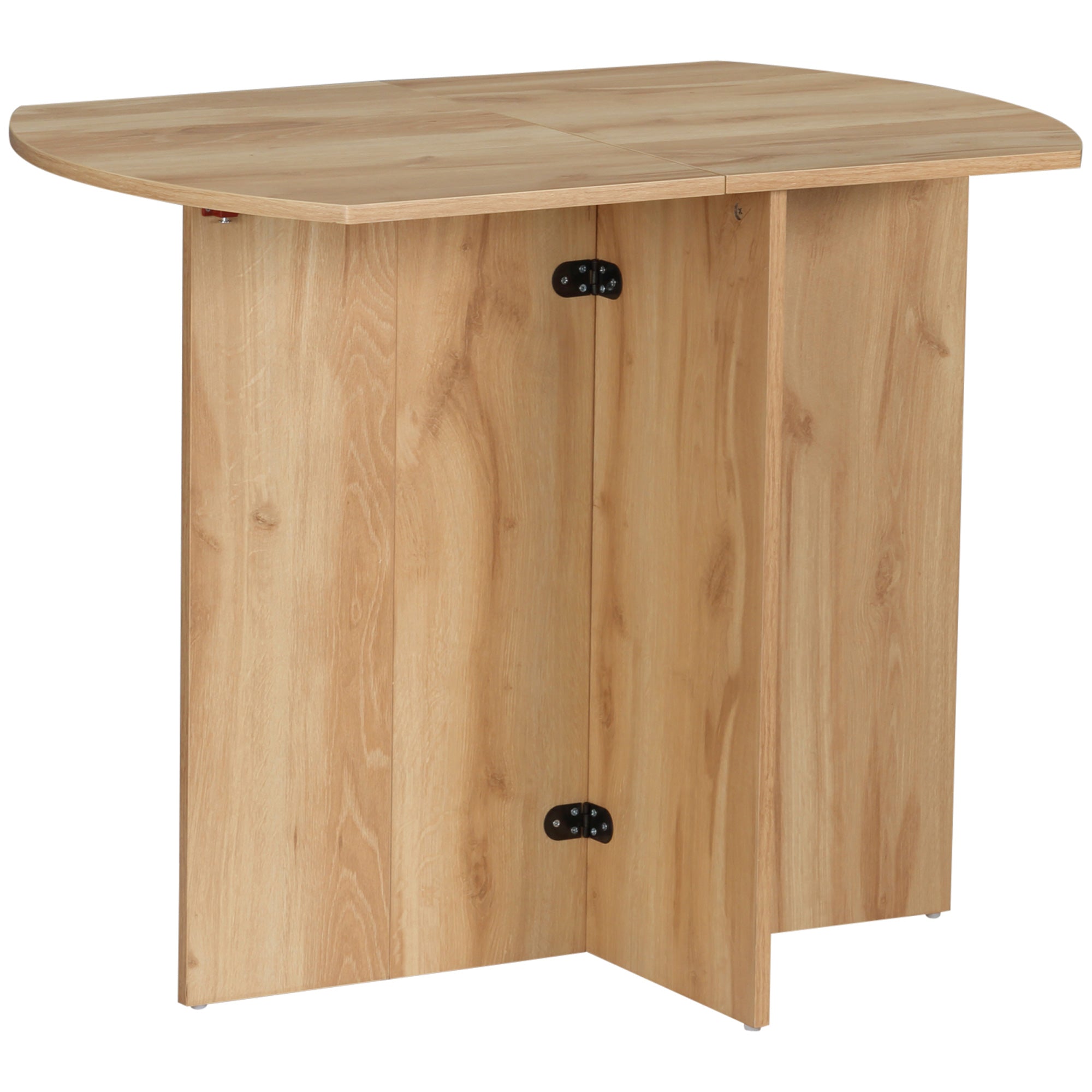 HOMCOM Foldable Dining Table Compact Drop Leaf Table for Kitchen White