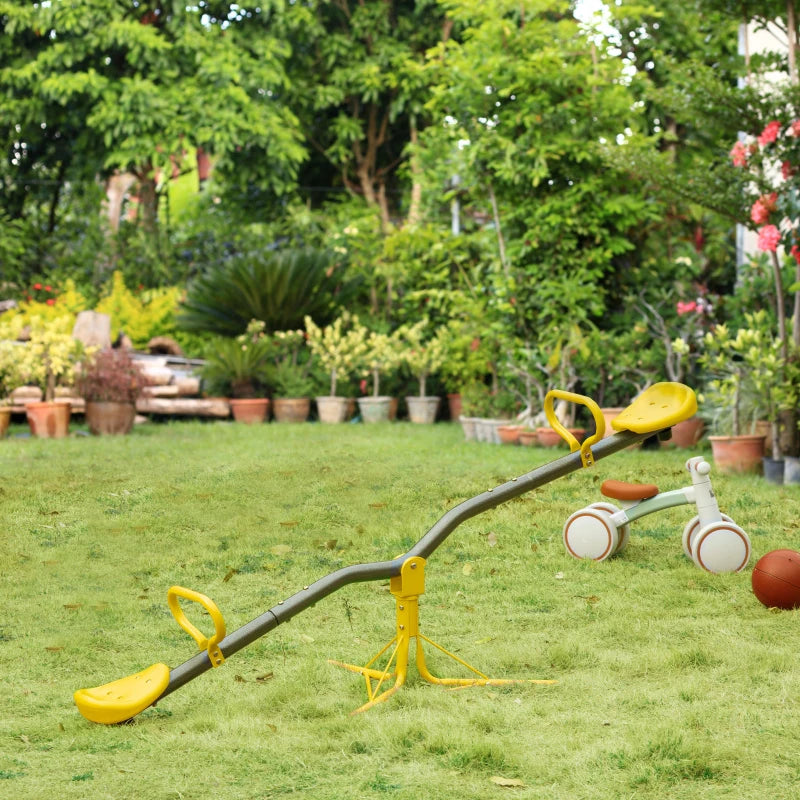 Outsunny See saw for Ages 3-7 years, Yellow