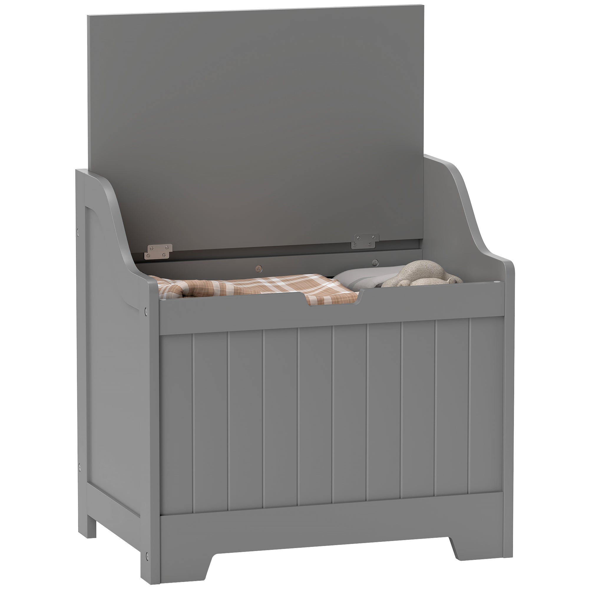 HOMCOM Storage Trunk with Safety Hinge for Living Room, 56.4cm
