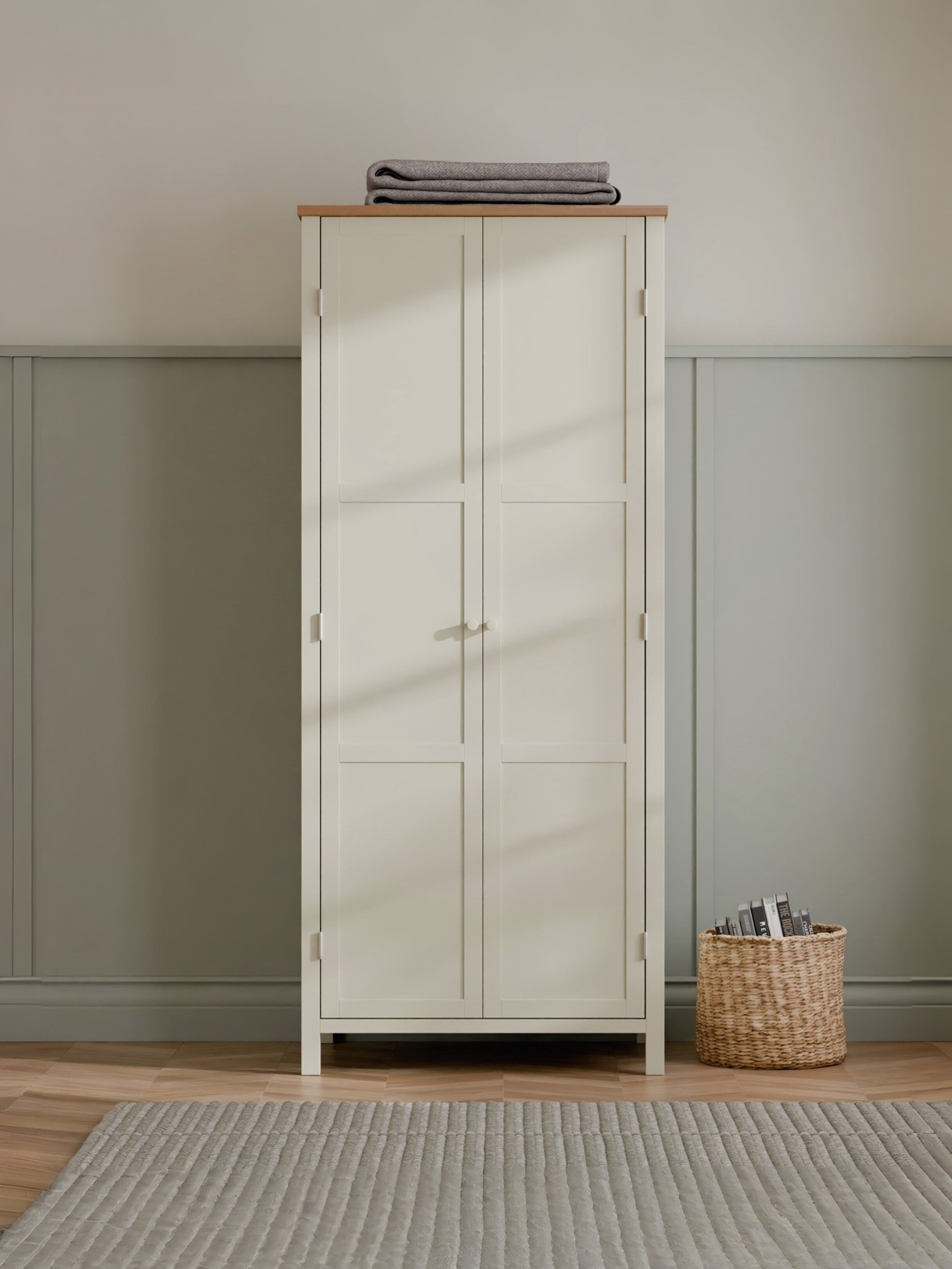Rowan Wardrobe - Ivory And Oak