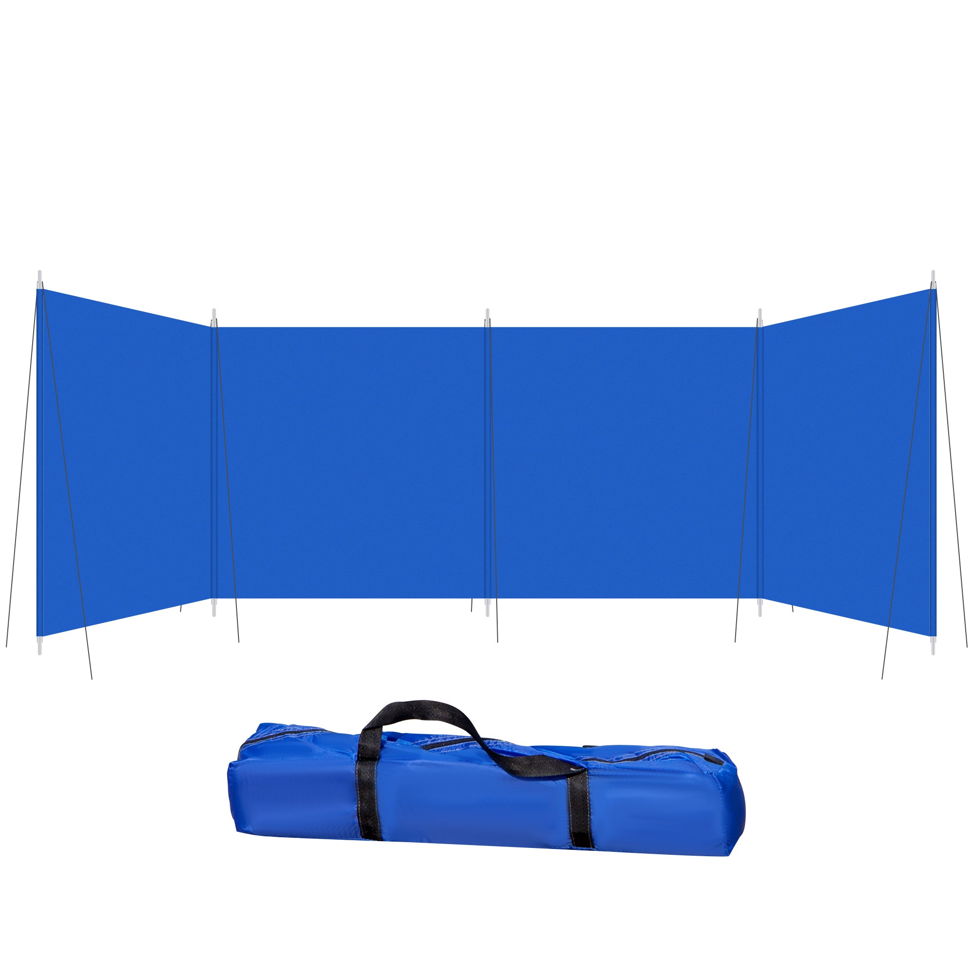 Outsunny Camping Windbreak Portable Wind Blocker Privacy Wall, 5.4m x