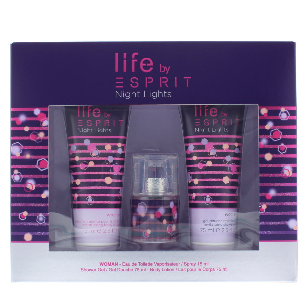 Esprit Life Night Lights Eau de Toilette 3 Piece Gift Set