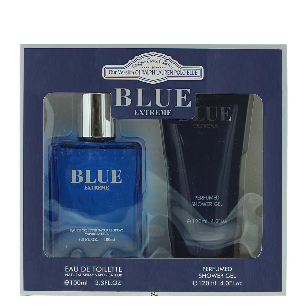 Designer French Collection Blue Extreme Eau de Toilette 2 Pieces Gift