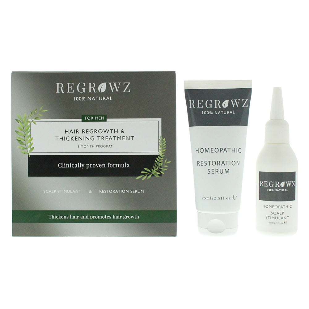 Regrowz Hair Regrowth & Thickening Treatment Three Month Program For M