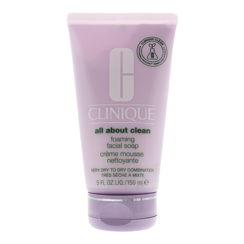Clinique All About Clean Foaming Facial Soap 150ml Very Dry To Combina