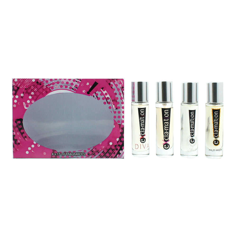 Coty Ex'cla·Ma'tion 4 Piece Gift Set: Diva Eau De Parfum 15ml - Cologn