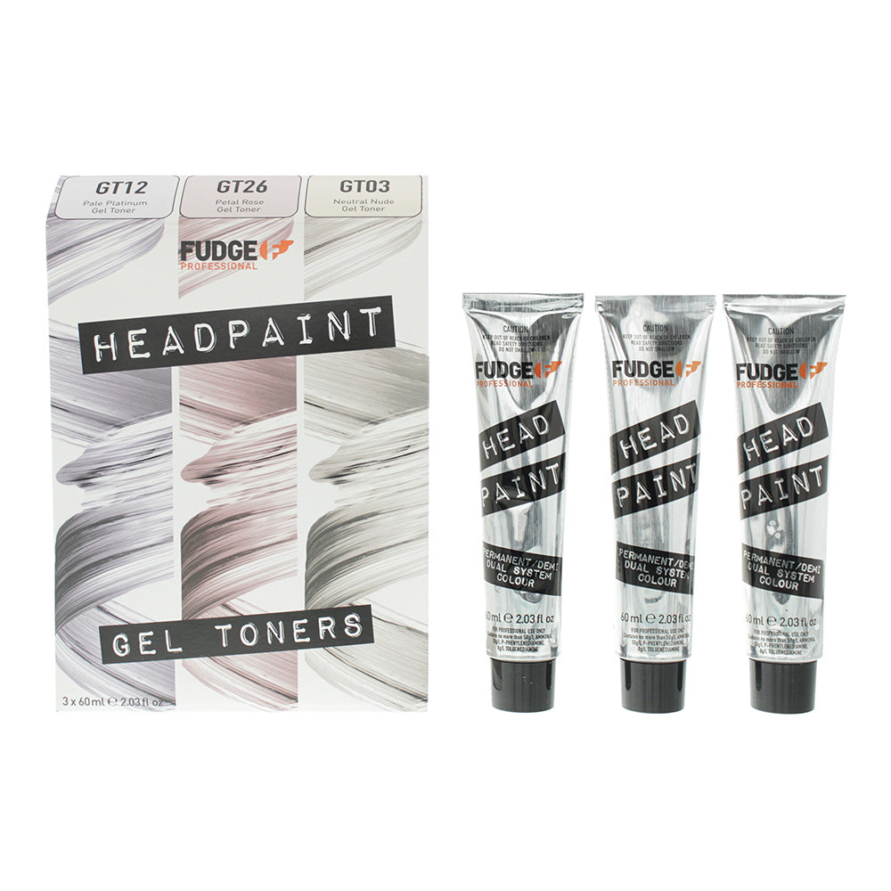 Fudge Professional Head Paint Trio Kit Gel Toner 3 X 60ml GT03/ GT12
