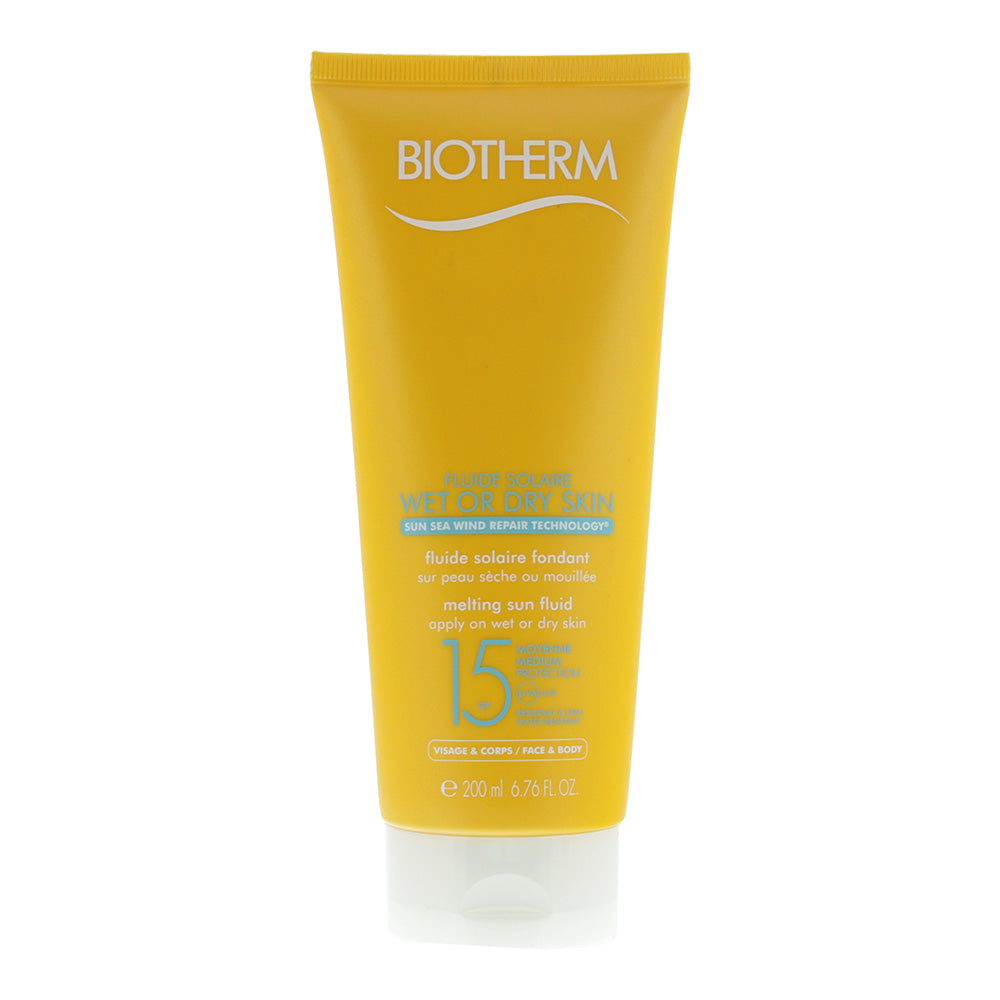 Biotherm Spf 15 For Face And Body Wet Or Dry Skin Melting Sun Fluid 20