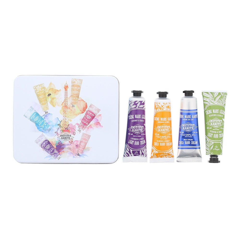 Institut Karite Paris Shea Gift Set 4 x Tube Hand Cream 30ml-Lavender-