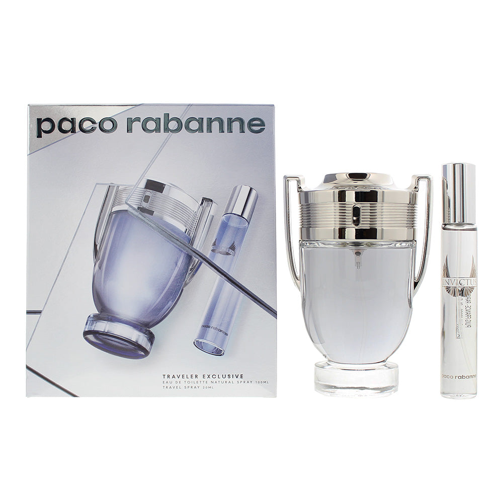 Paco Rabanne Invictus 2 Piece Gift Set: Eau De Toilette 100ml - Eau De