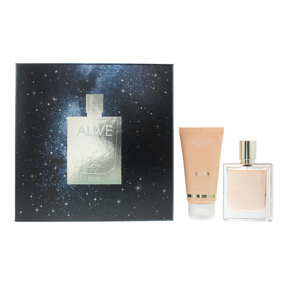 Hugo Boss Alive 2 Piece Gift Set: Eau De Parfum 50ml - Body Lotion 75m