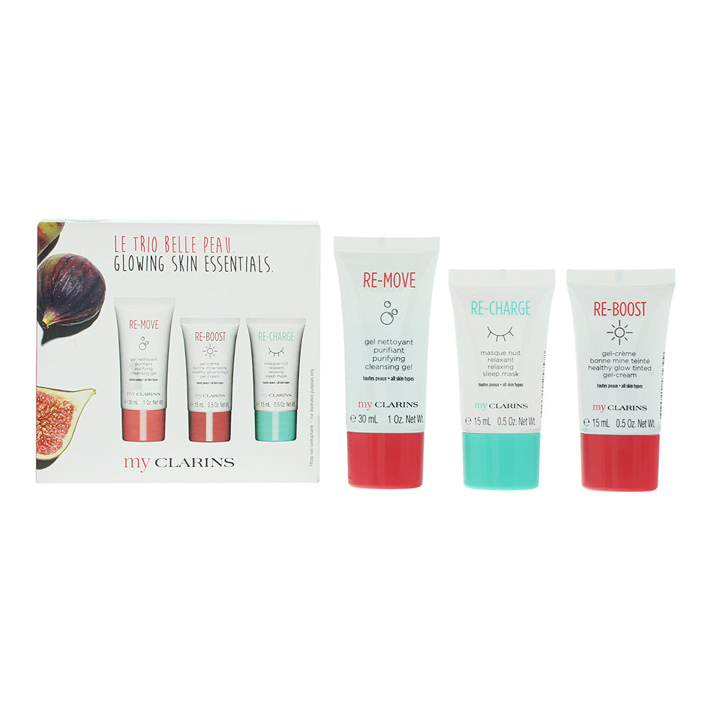 Clarins My Clarins Glowing Skin Essentials 3 Piece Gift Set: Cleansing