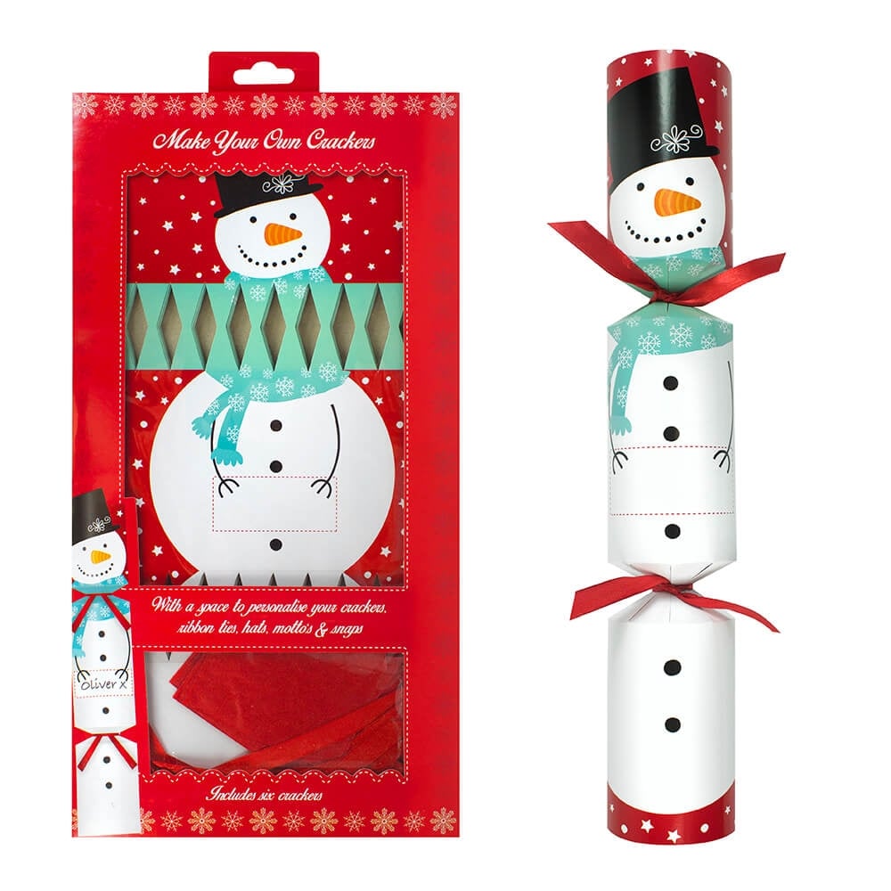 6 Snowman Make Your Own Crackers