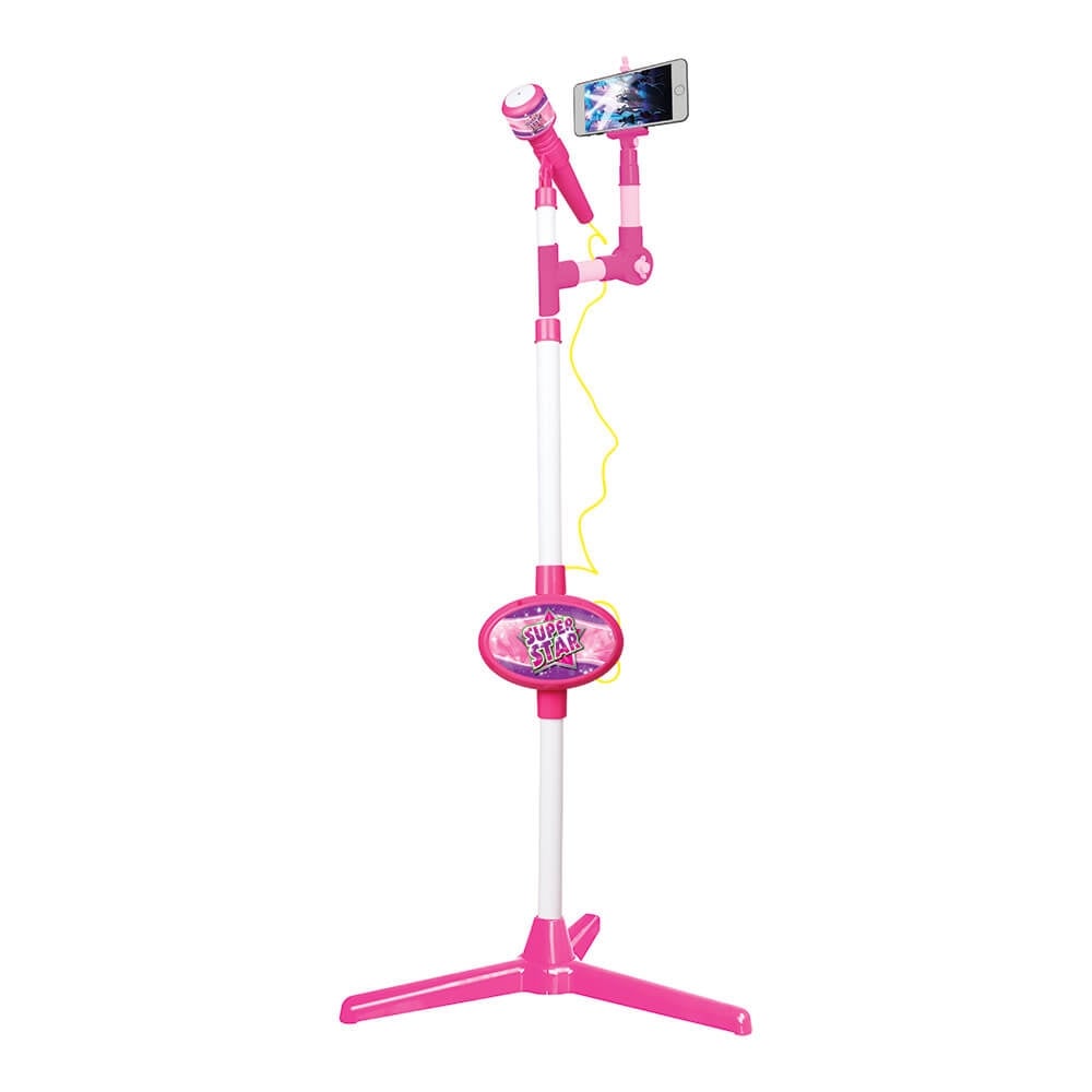 Selfie Microphone With Built-in amplifier and Speaker Stand