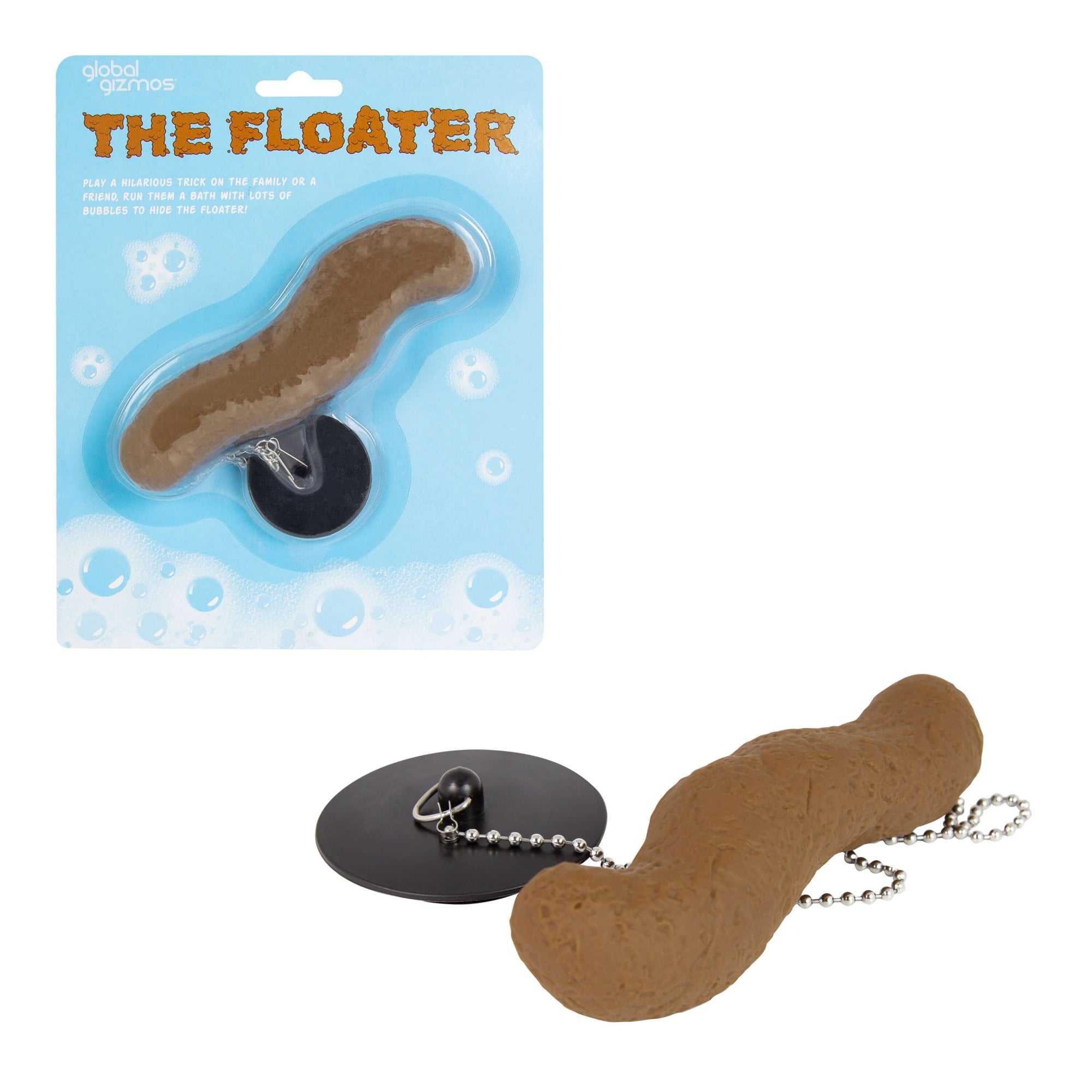 Floater Poo Bath Plug Novelty Joke Bathroom Toilet Humour Secret Santa