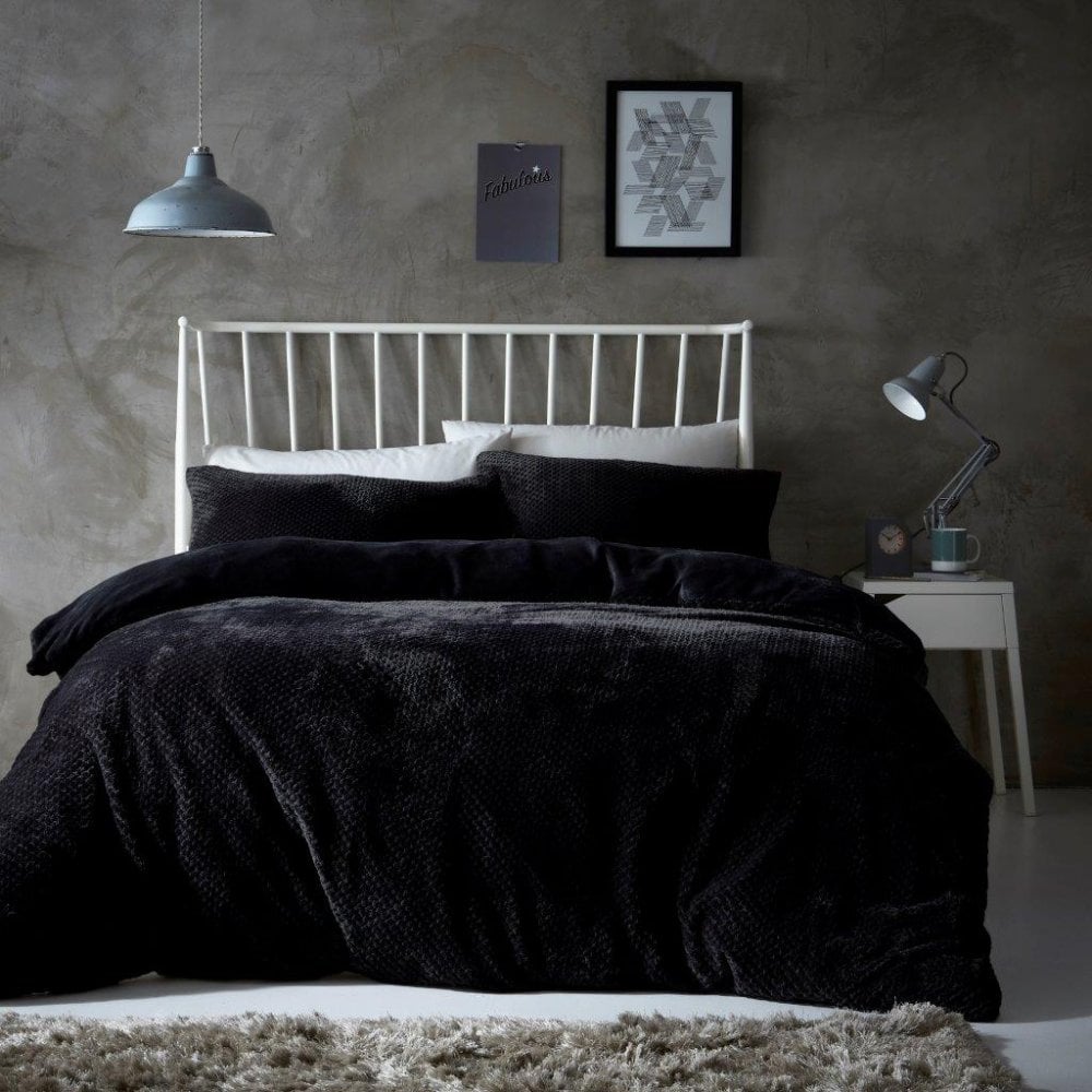 Popcorn Duvet Set - Black