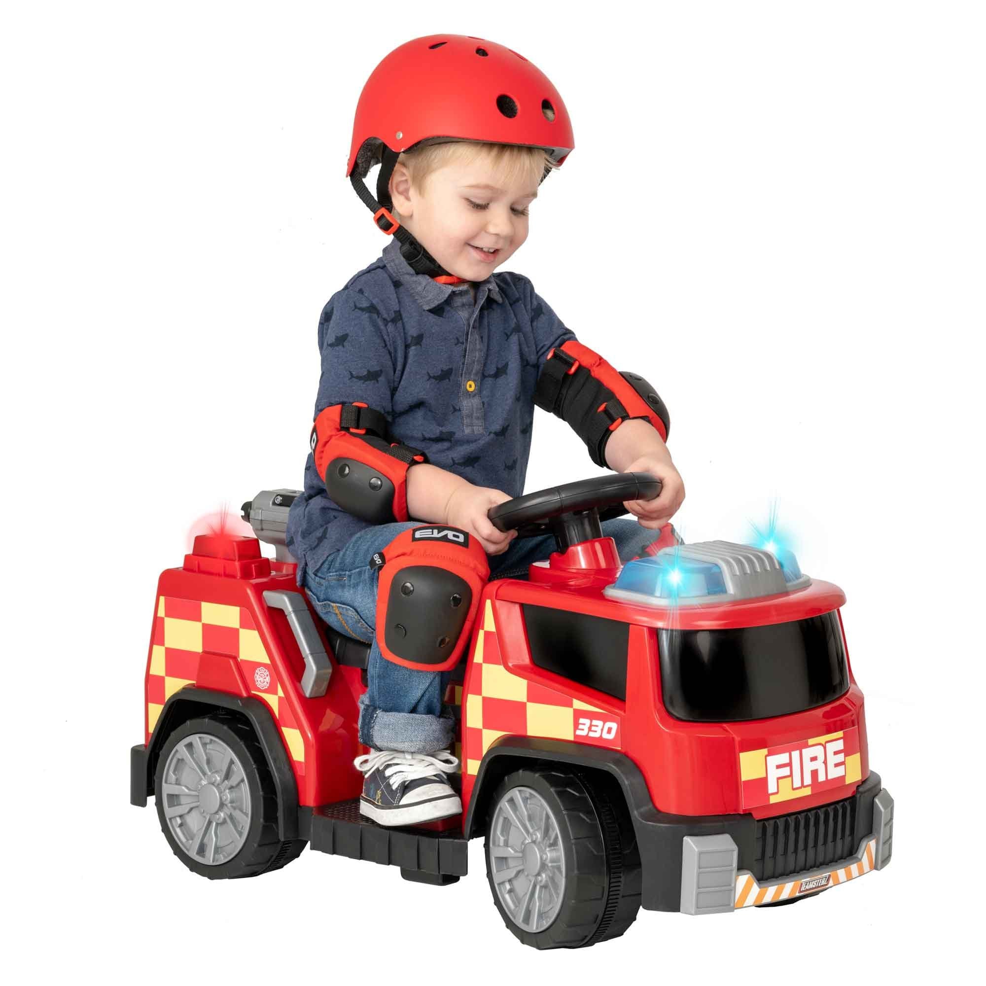 Evo Electronic Ride On Fire Engine with Flashing Lights and Fire Hose