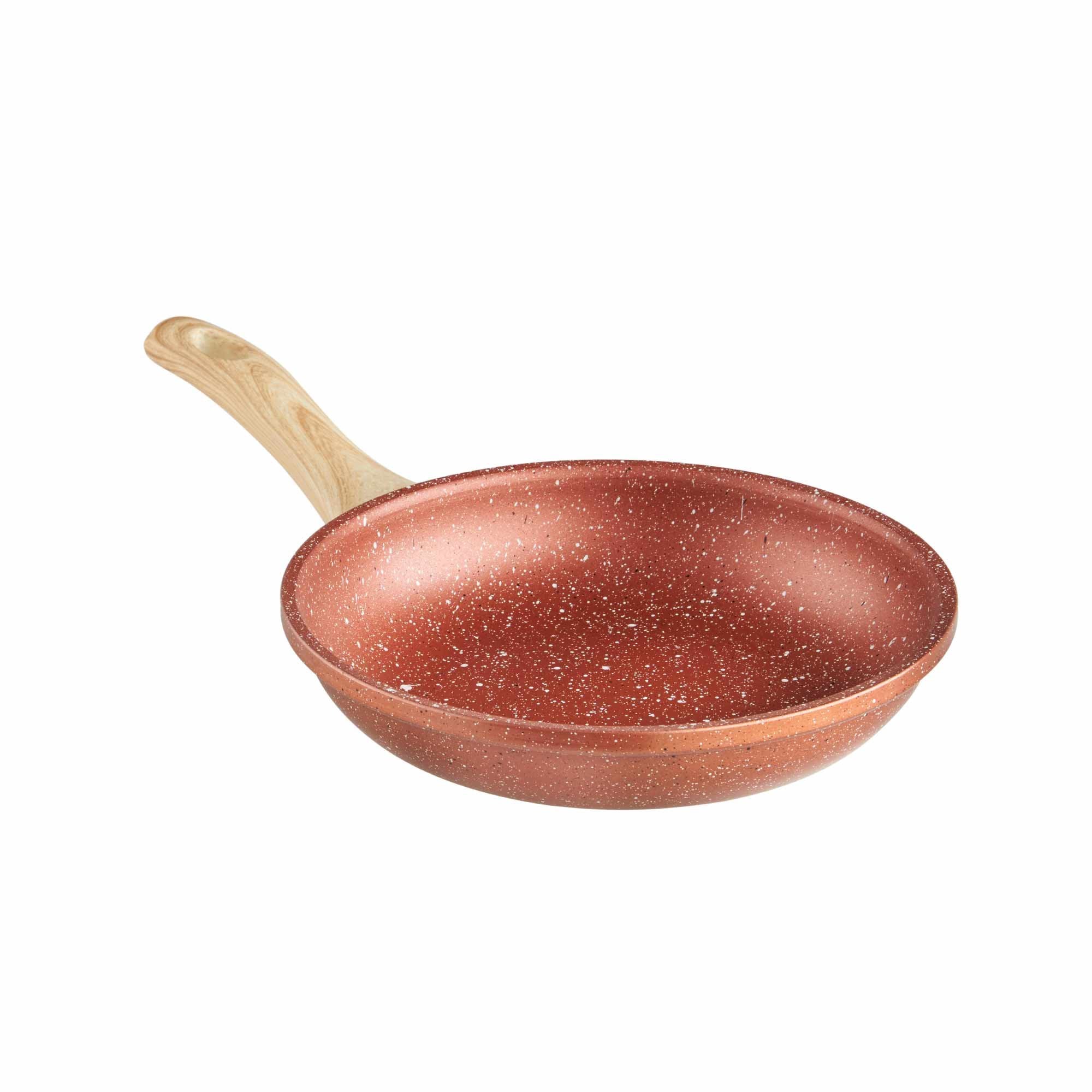 Sovereign Stone Copper Frying Pan, 20cm with Soft Touch Handle Home Ki