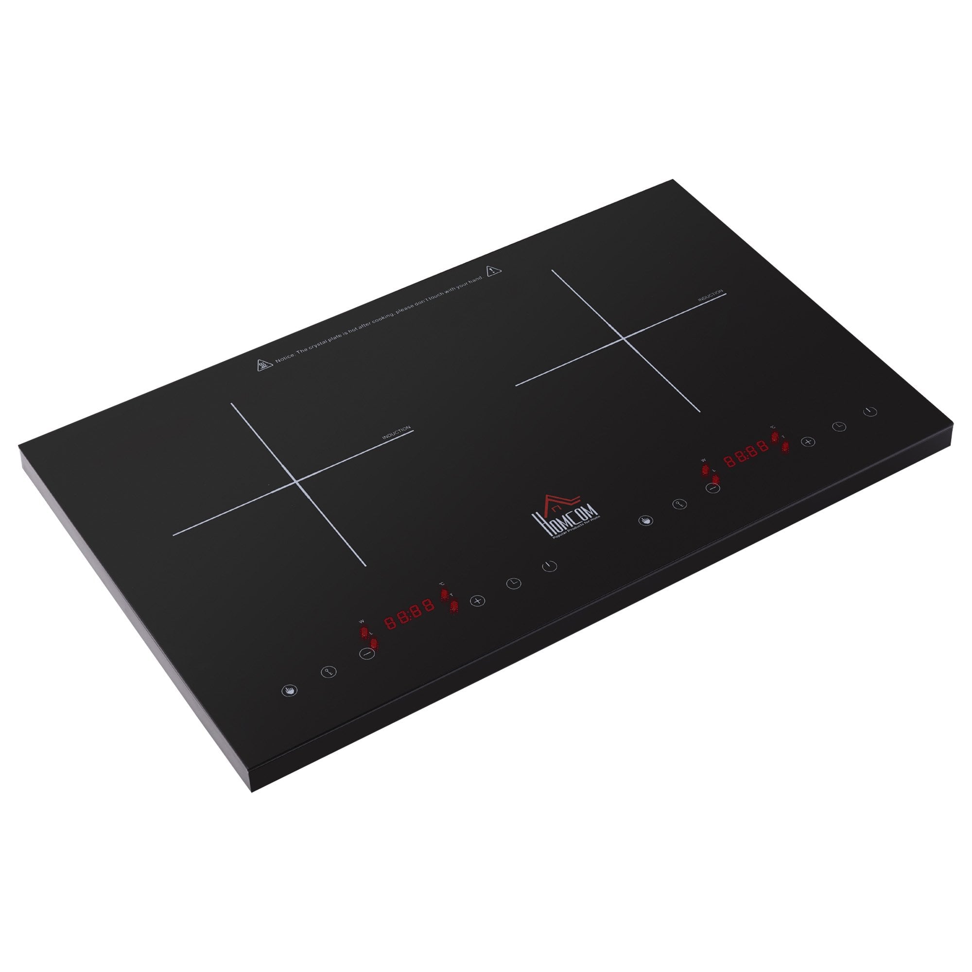 HOMCOM Portable Induction Hob Double Induction Cooker 2800W Twin Hot P