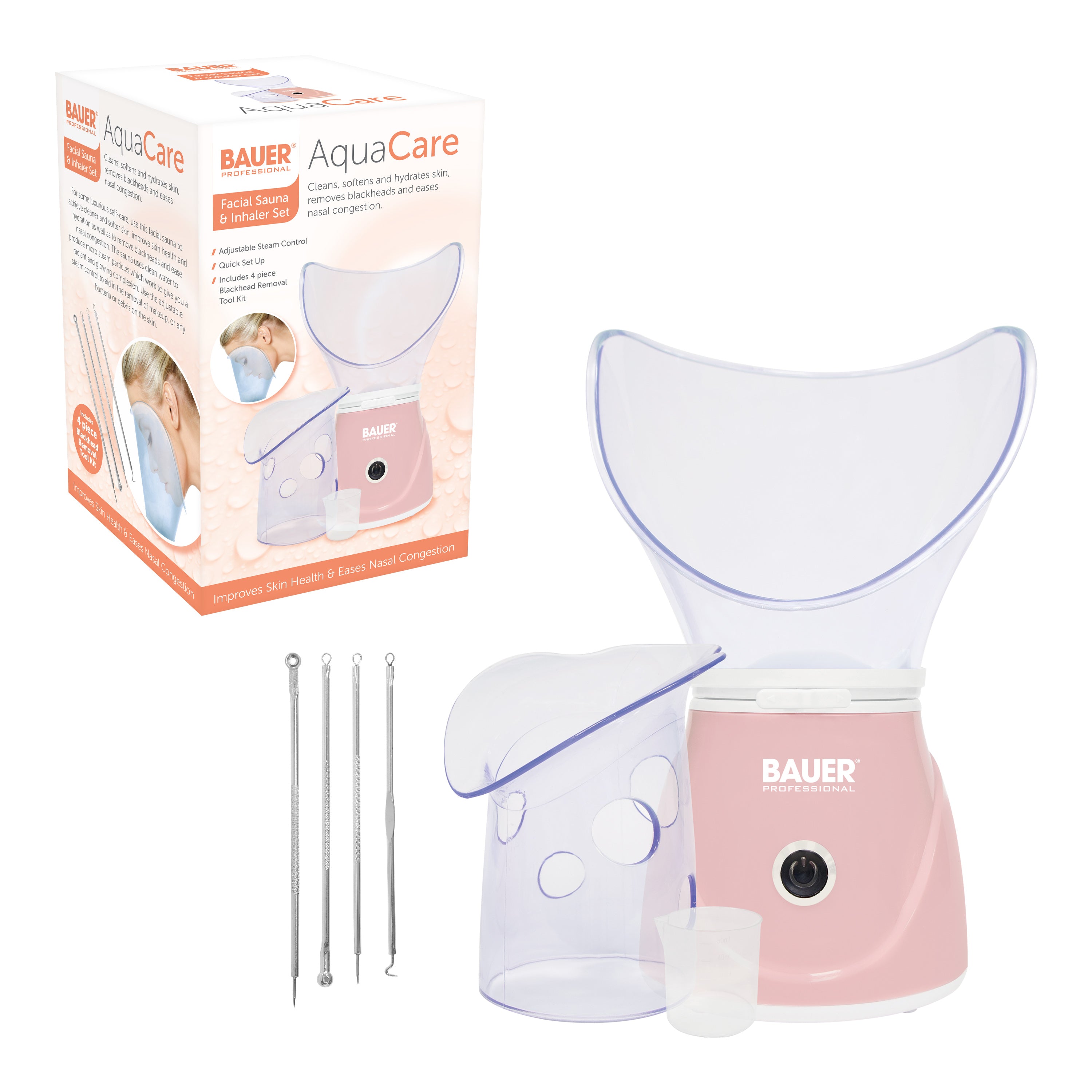 Bauer AquaCare Facial Sauna & Inhaler Set
