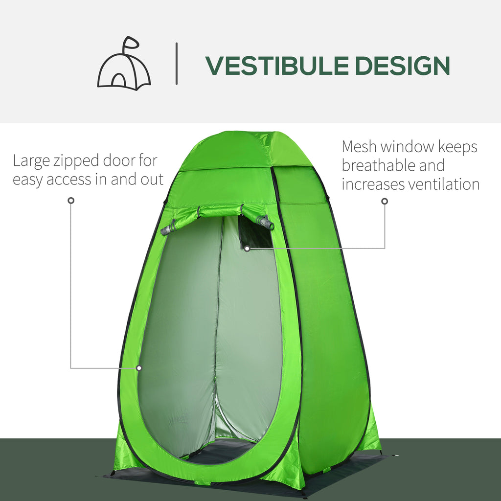 Outsunny Camping Shower Tent w/ Pop Up Design, Outdoor Dressing Changi