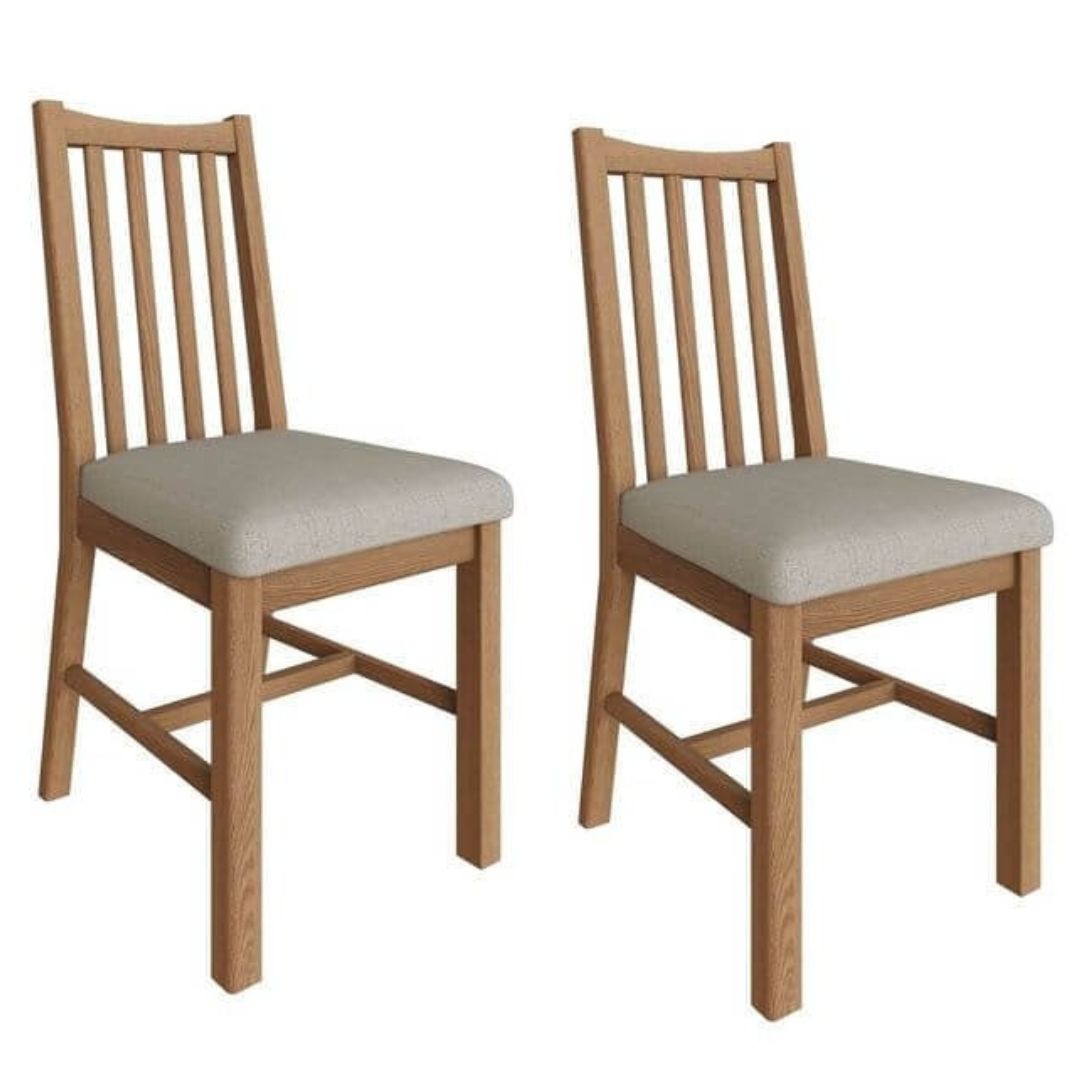 Shrewsbury Light Oak Pair of Dining Chair 43 x 52 x 94 cm