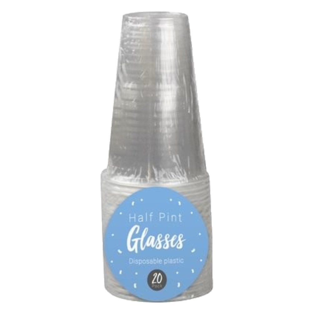 Disposable Plastic Half Pints x24