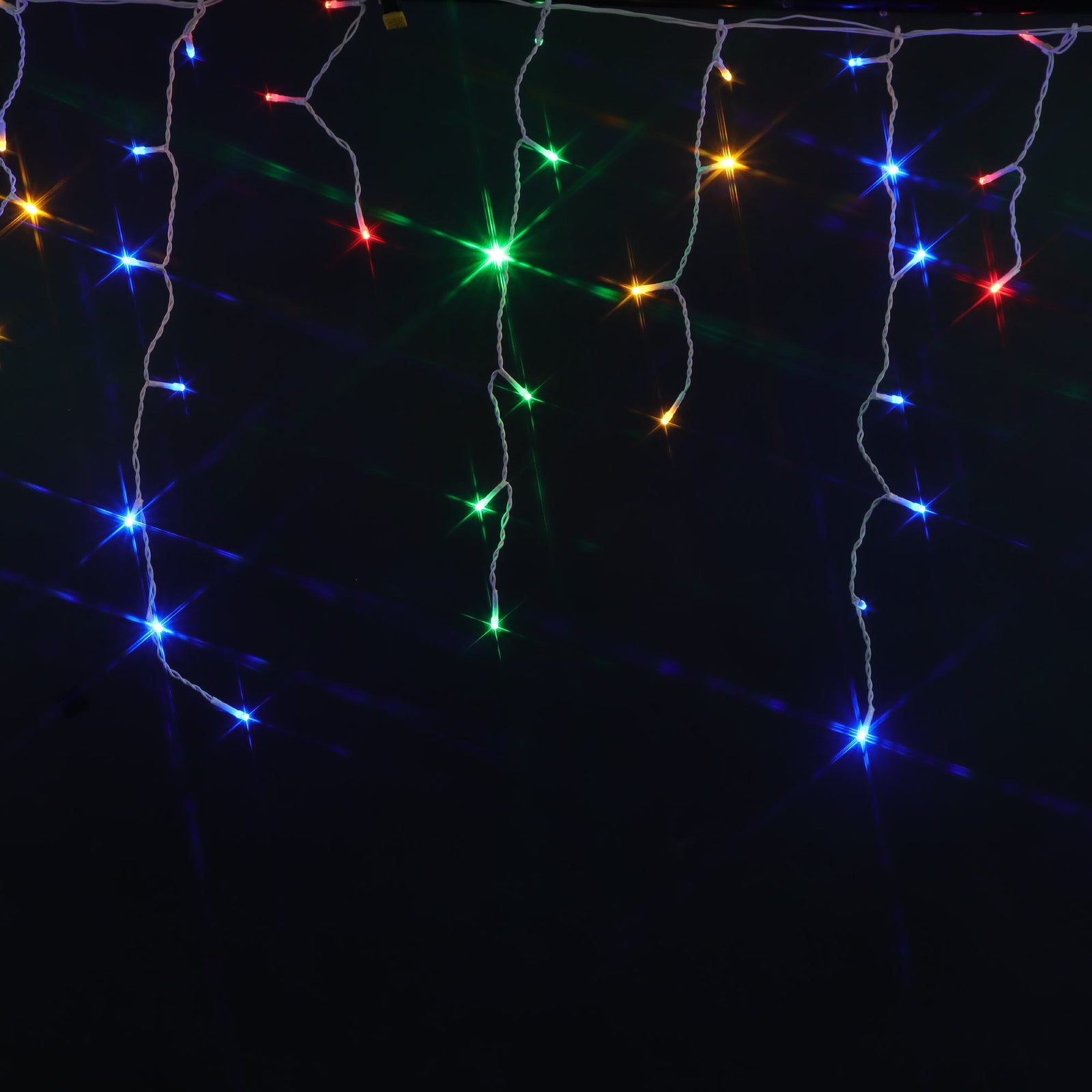 Christmas Sparkle Outdoor Icicle Lights x 400 Multi Coloured LEDs - Ma