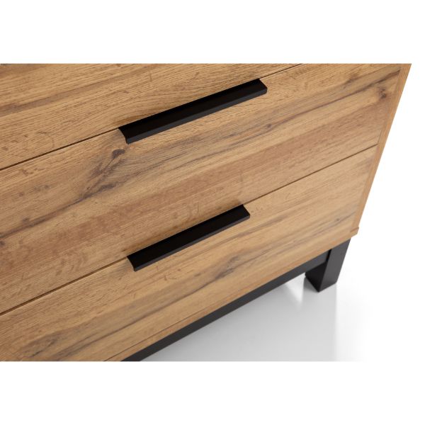 Bali Chest Of Drawers 6 Drawer Wide Oak 1.2m