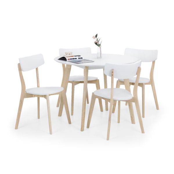 Casa Round Dining Table 1m White
