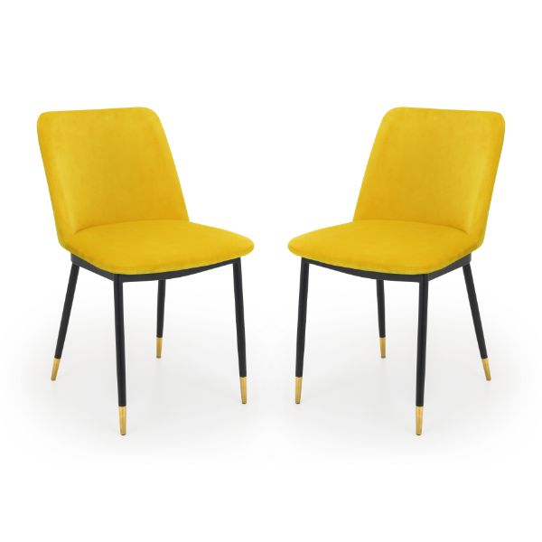 Marceau Dining Chairs Mustard Set Of 2