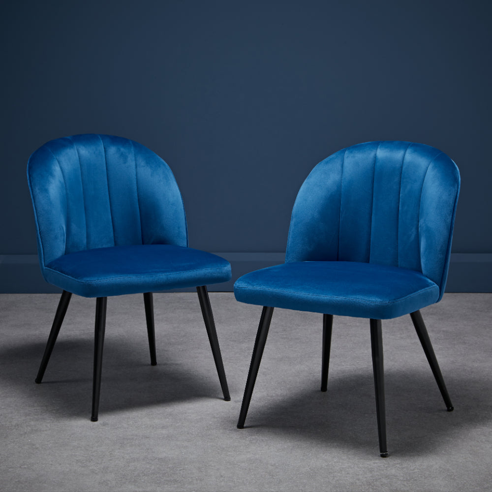 Orla Dining Chairs - Blue - Set of 2