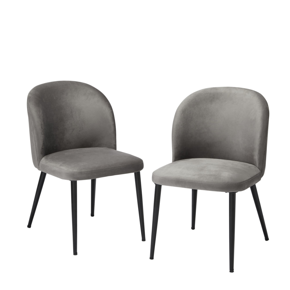 Zara Dining Chairs - Grey - Set of 2