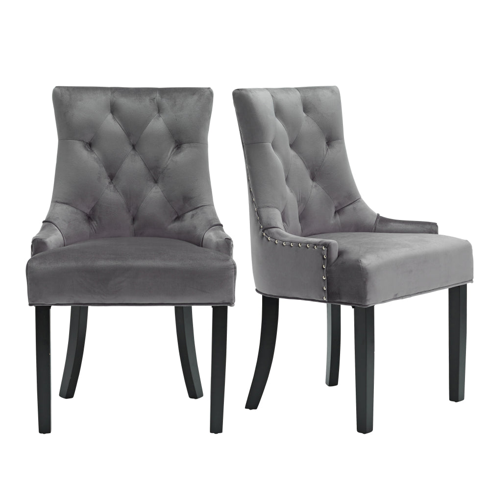 Morgan Dining Chairs - Grey - Set of 2