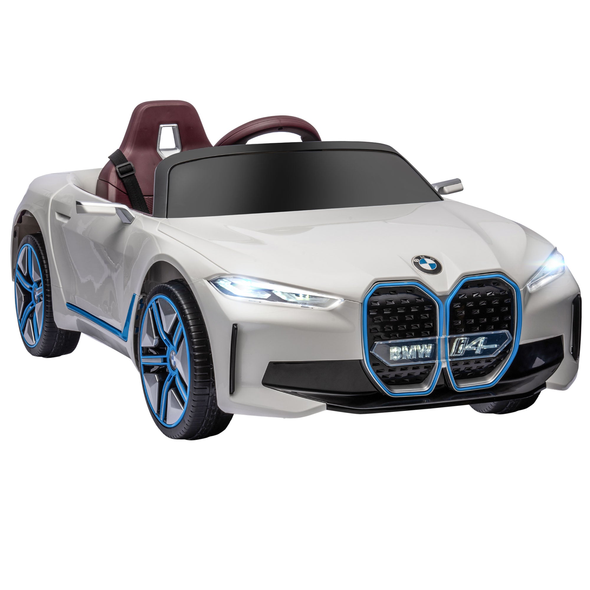 HOMCOM BMW I4 Licensed 12V Kids Electric Ride-On Car W/ Remote Control