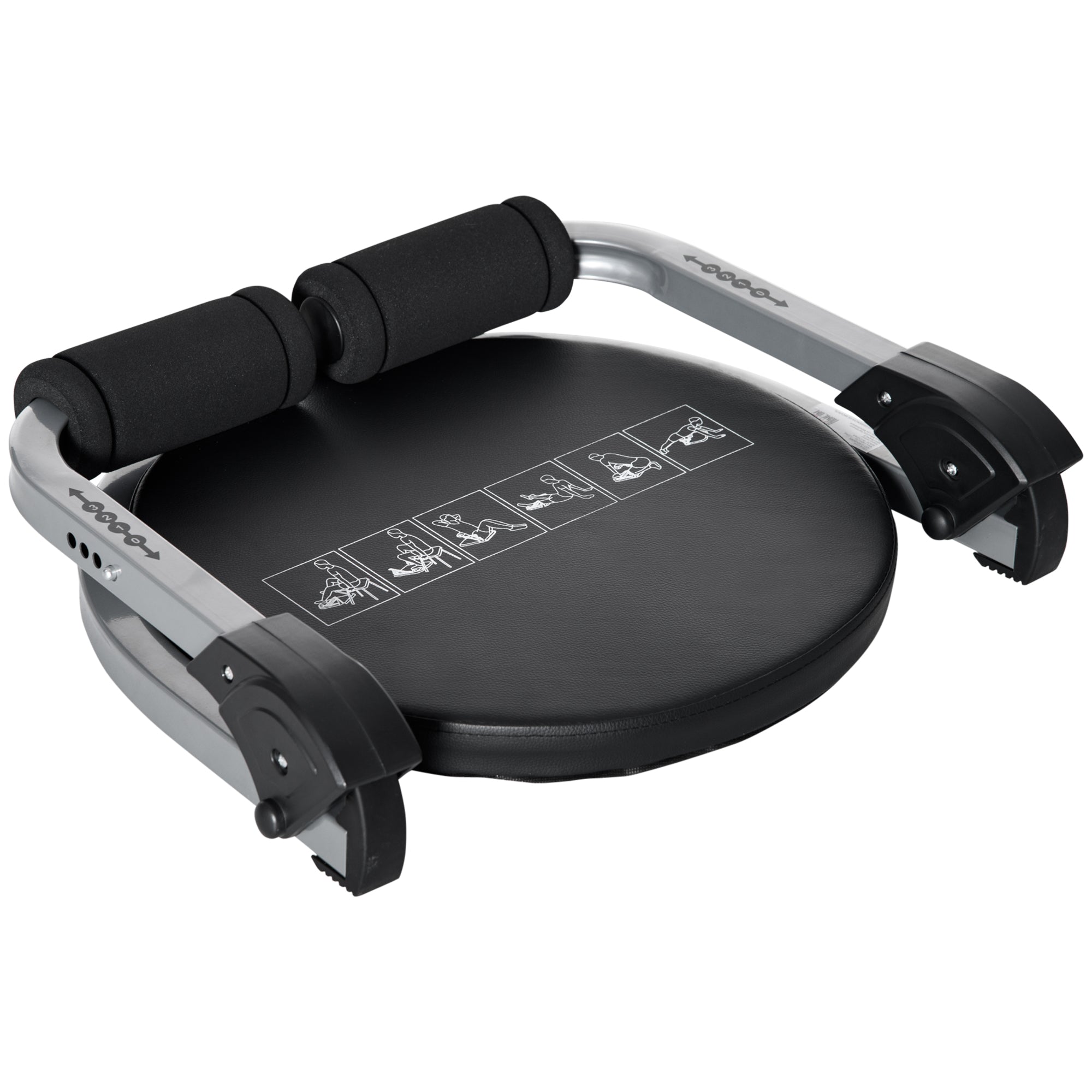 HOMCOM Ab Machine, Abs Trainer, Whole Body Exercise Equipment for Home