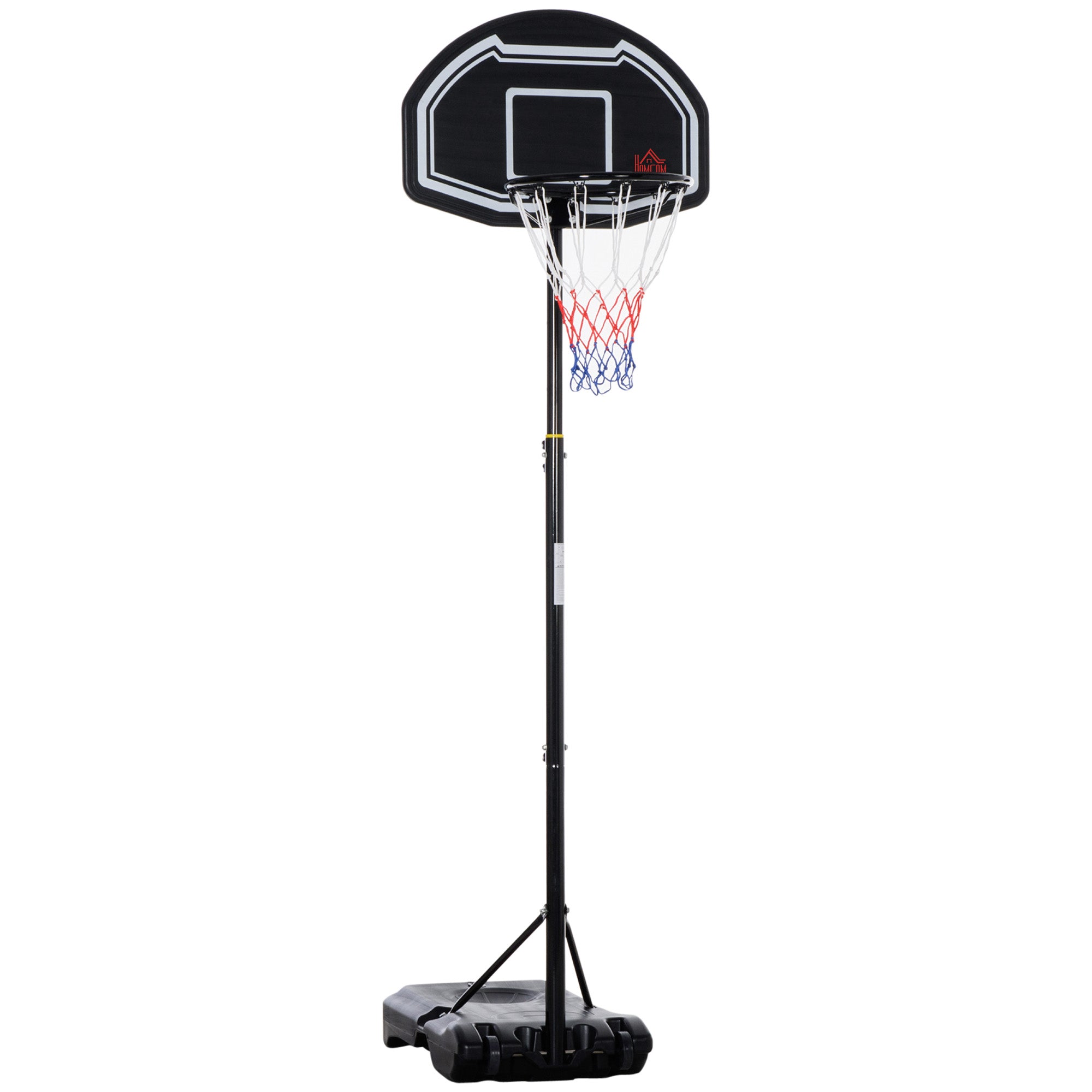 HOMCOM Adjustable Basketball Hoop Stand w/ Wheels and Weight Base 1.6-