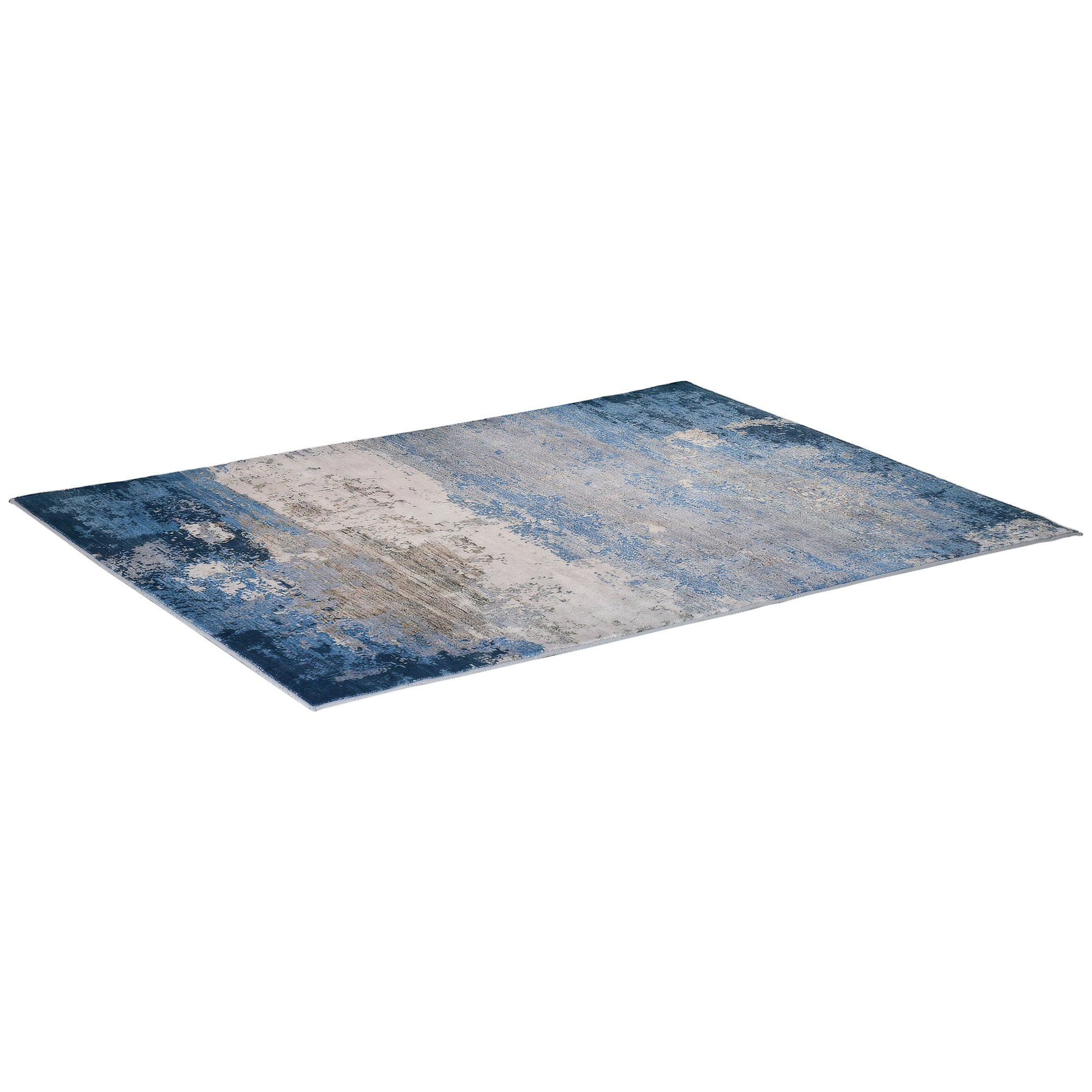 HOMCOM Blue Large Area Rug, Render Carpet for Living Room Bedroom, 160