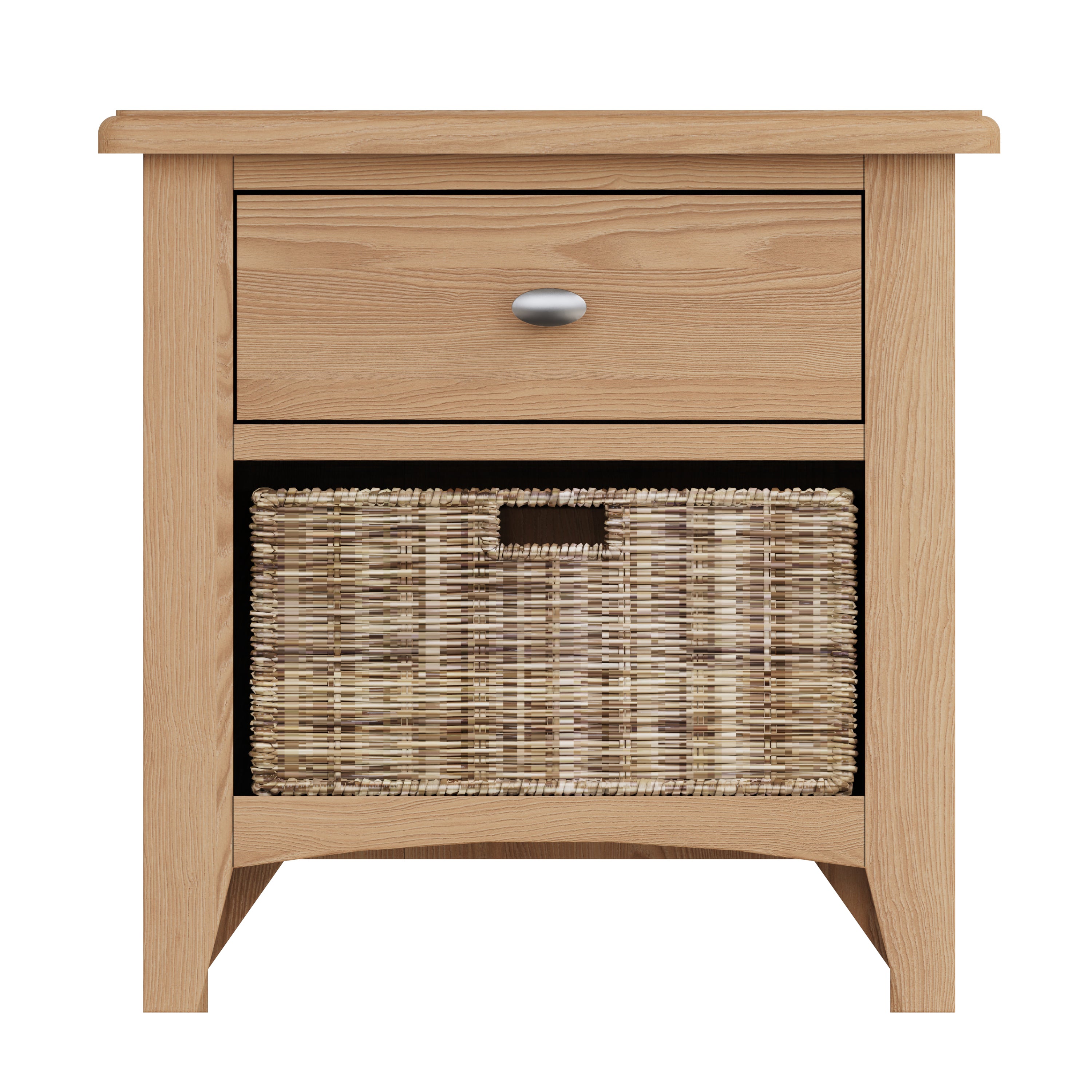Shrewsbury Light Oak Cabinet 1 Drawer 1 Basket 50 x 30 x 50 cm