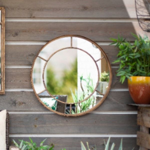 La Hacienda Mirror - Valencia Gold Round Mirror