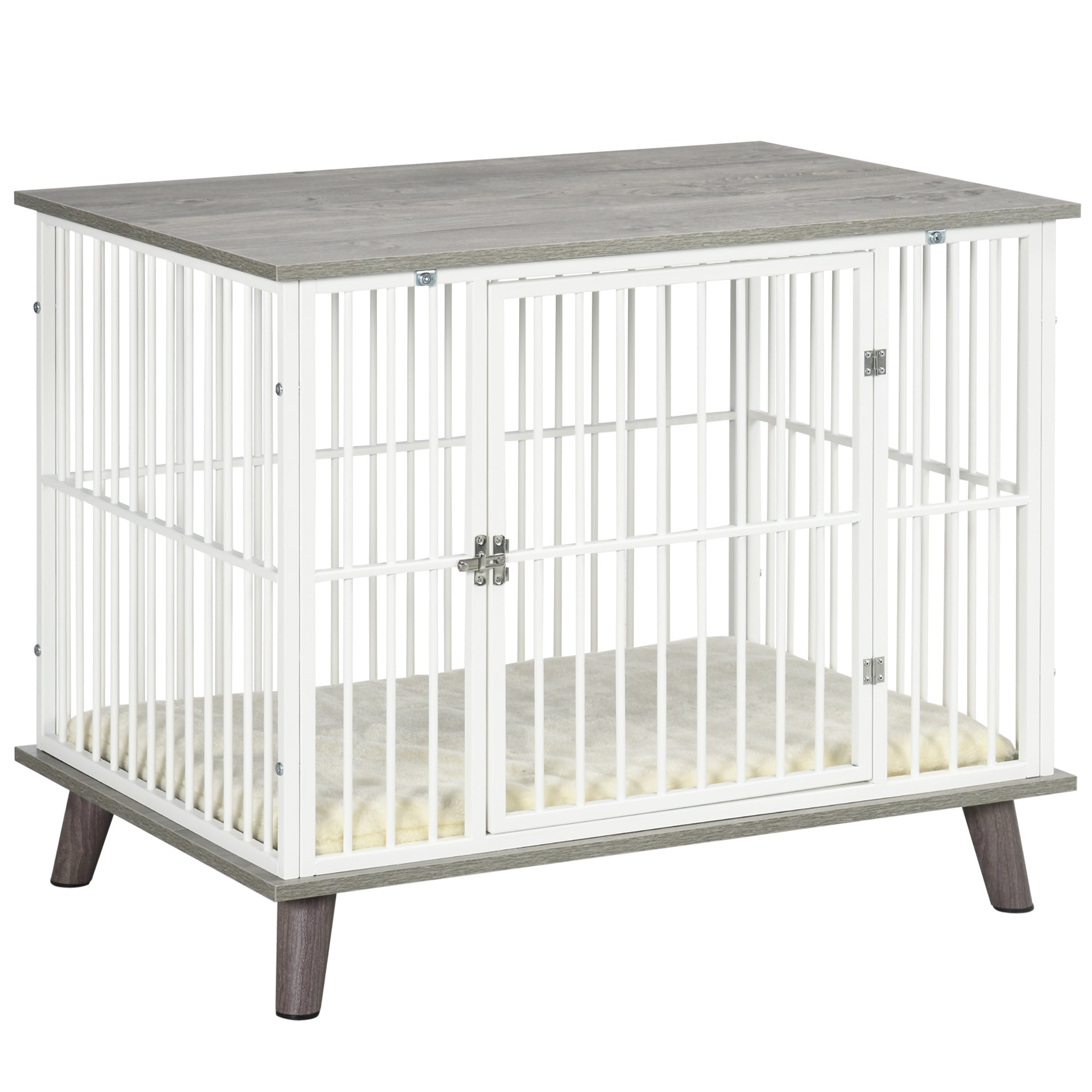 PawHut Dog Crate Furniture, Indoor Dog Kennel Side End Table, 86x60x70