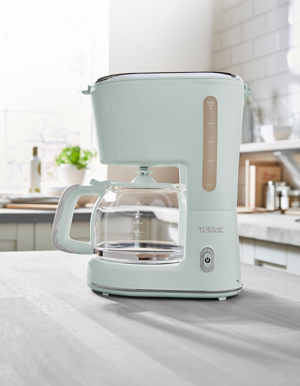 Tower Scandi 900W 1.25 Litre Coffee Maker - Green