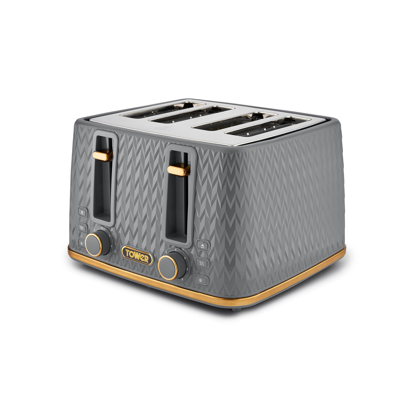 Tower Empire 4 Slice Toaster - Grey