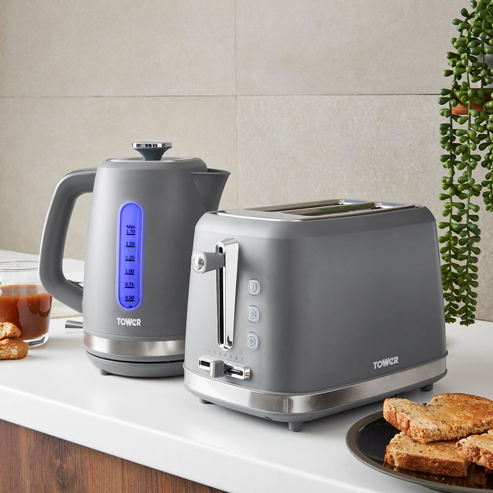 Tower Odyssey 2 Slice Toaster - Grey