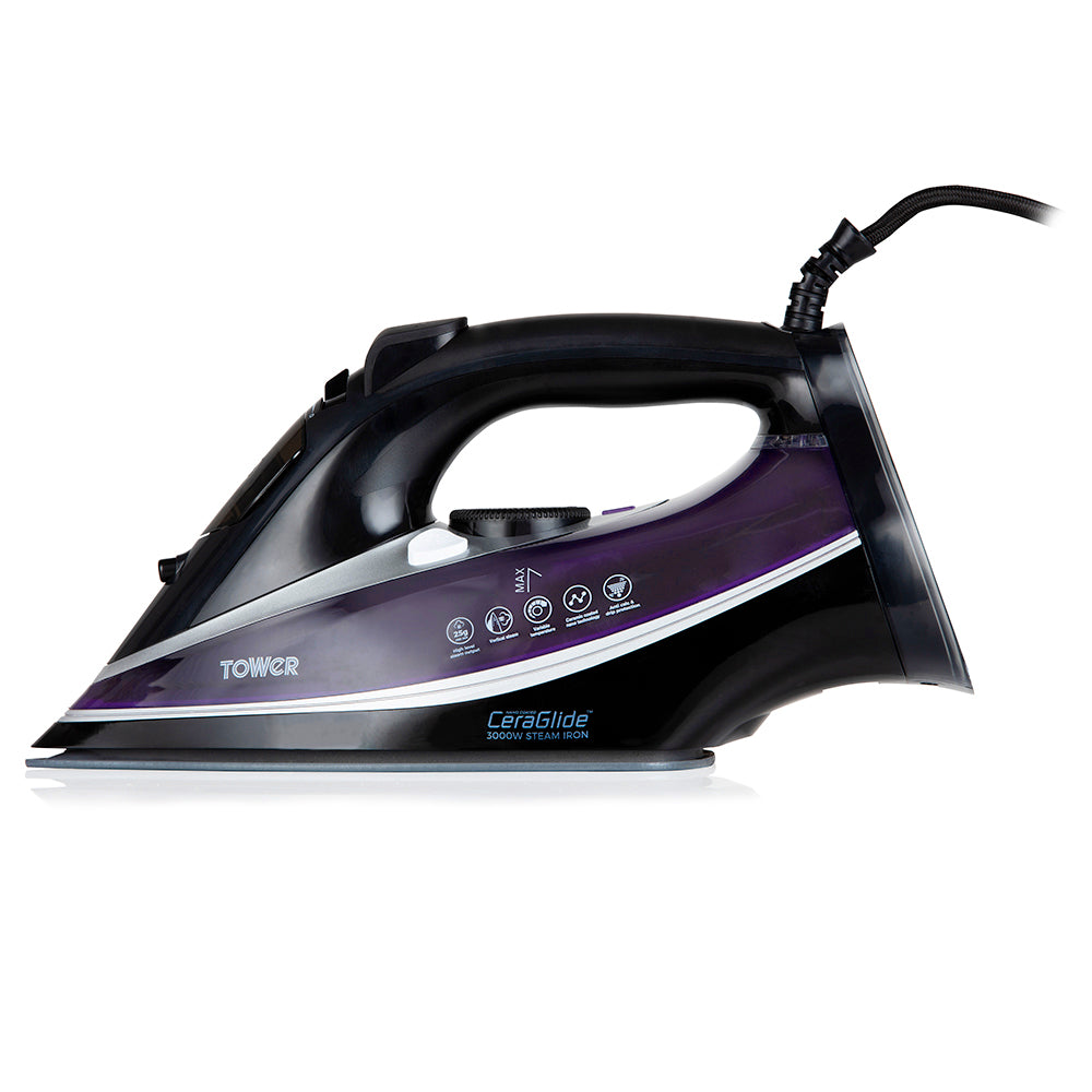 Tower CeraGlide Speed Iron 3100W Ultra - Black / Rose Gold