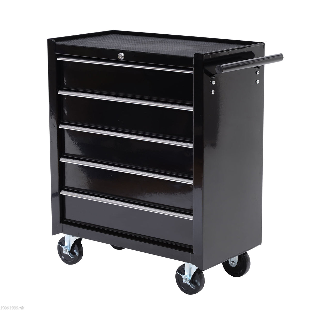 HOMCOM Steel 5 Drawer Tool Storage Cabinet Lockable Wheels Handle 2 Ke