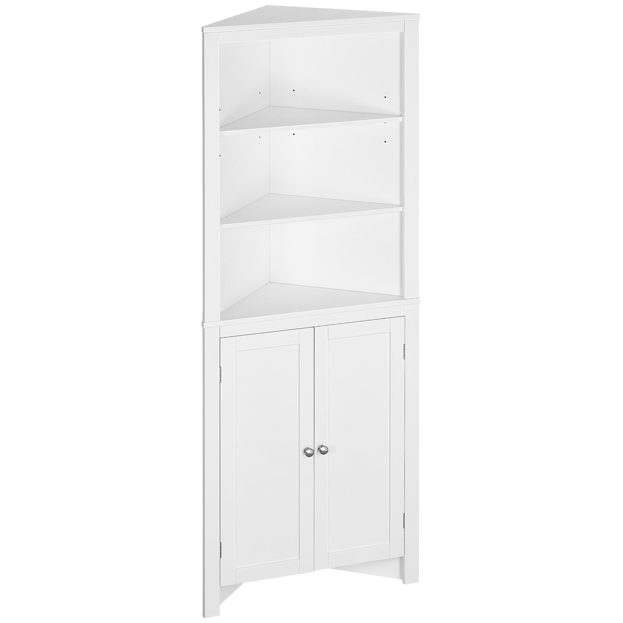 kleankin Triangle Bathroom Cabinet, Corner Bathroom Storage Unit with