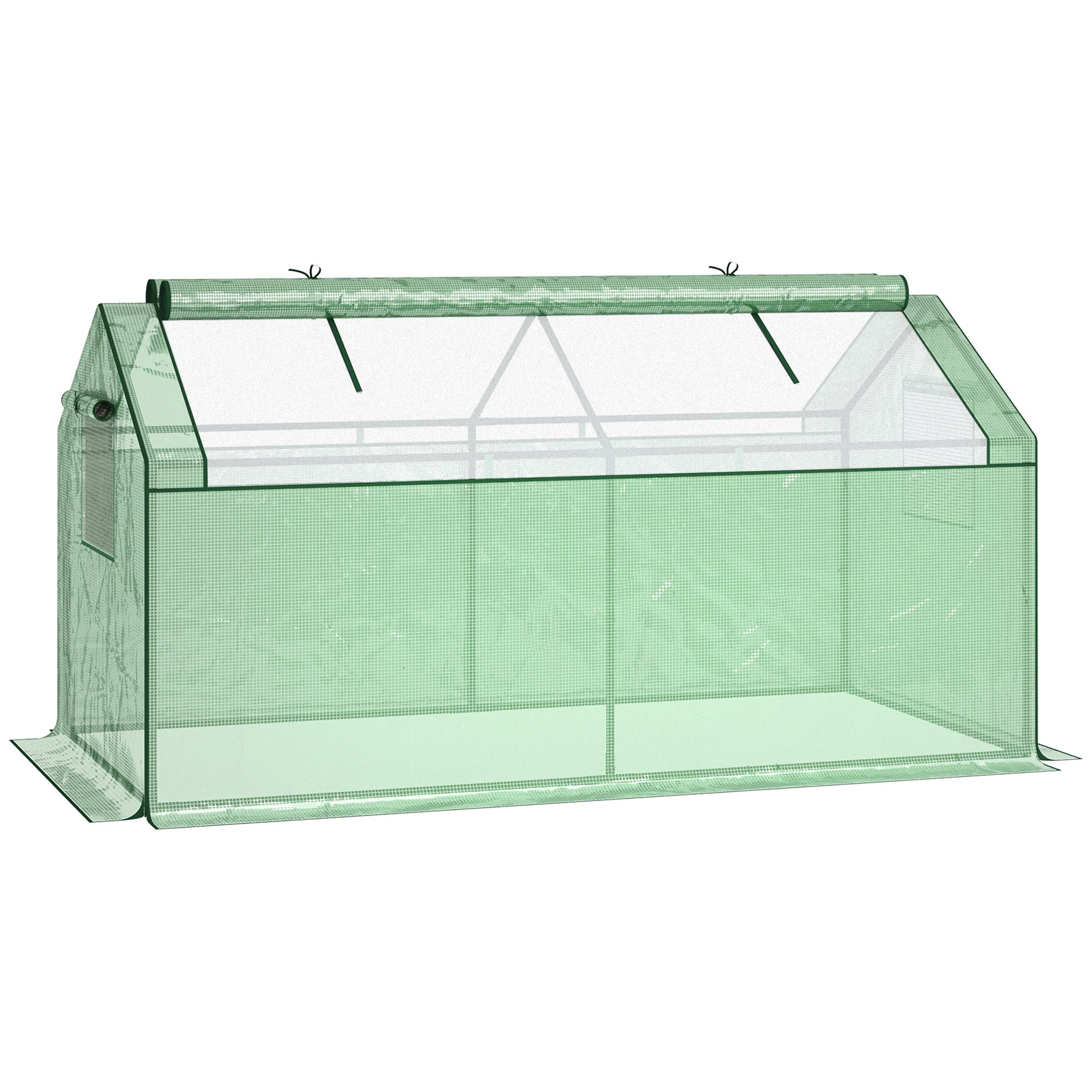 Outsunny Mini Greenhouse Portable Garden Greenhouse Metal Frame Growho