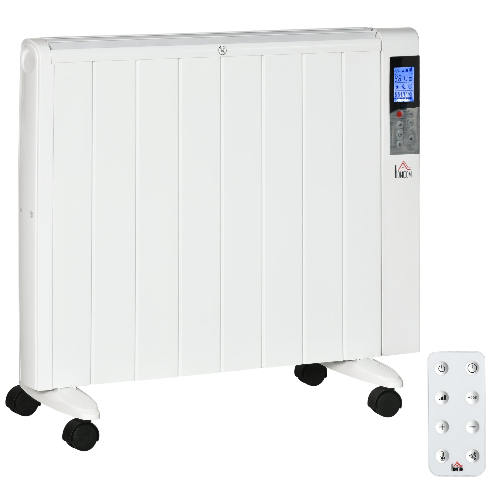 HOMCOM Convector Radiator Panel Space Heater Freestanding / Wall-mount