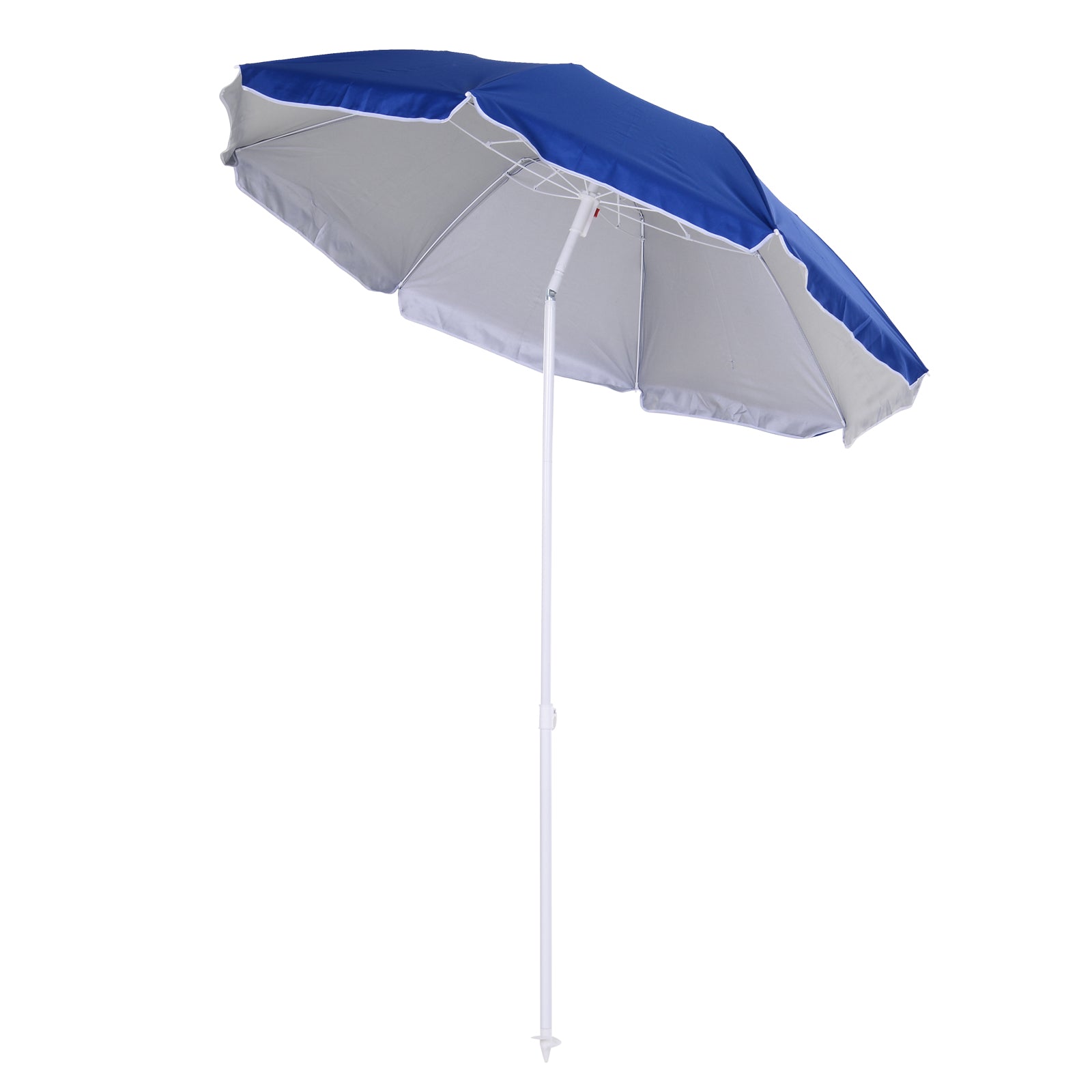 Outsunny arc1.7m Outdoor Beach Umbrella Parosol Tilt Sun Shelter w/ Ba